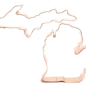 State of Michigan Copper Cookie Cutter (4 X 1.5/2.5 X 2.75)