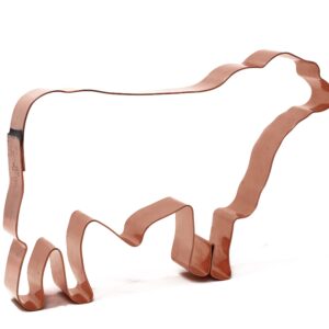 Angus Show Steer Cattle Cookie Cutter 5 X 3.5 inches - Handcrafted Copper Cookie Cutter by The Fussy Pup