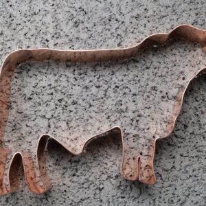 Angus Show Steer Cattle Cookie Cutter 5 X 3.5 inches - Handcrafted Copper Cookie Cutter by The Fussy Pup