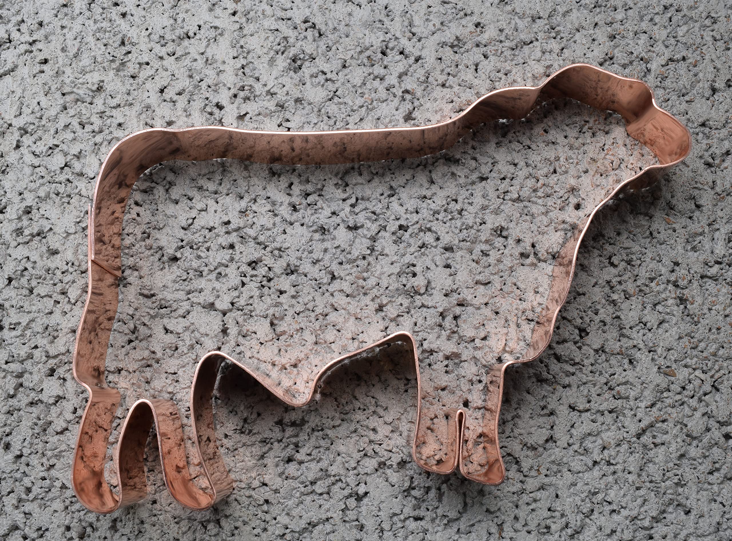 Angus Show Steer Cattle Cookie Cutter 5 X 3.5 inches - Handcrafted Copper Cookie Cutter by The Fussy Pup