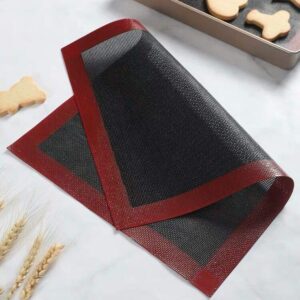 Silicone hollow Baking Mat Sheet, Set of 2. NonStick Oven Liner Perforated Mesh Pad , baked biscuits non-stick high temperature mat, breathable fiberglass baking mat, double-sided available.