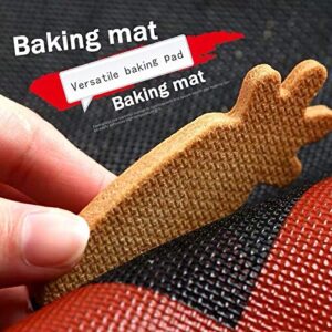 Silicone hollow Baking Mat Sheet, Set of 2. NonStick Oven Liner Perforated Mesh Pad , baked biscuits non-stick high temperature mat, breathable fiberglass baking mat, double-sided available.