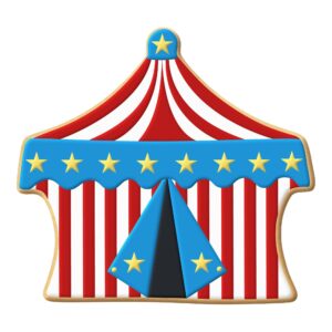 Circus Tent Cookie Cutter 3.5 Inch - Made in the USA – Foose Cookie Cutters Tin Plated Steel Circus Tent Cookie Mold