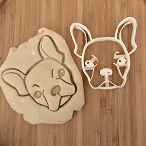 french bulldog cookie cutter and dog treat cutter - face - 3 inch