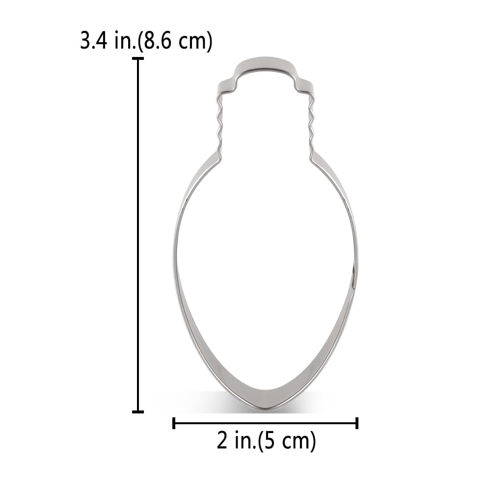 LILIAO Christmas Light Bulb Cookie Cutter - 2 x 3.4 inches - Stainless Steel