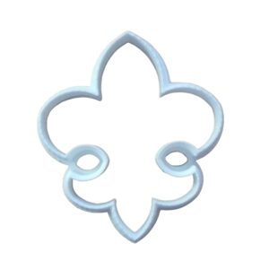 scouts fleur de lis shape cookie cutter made in usa pr473