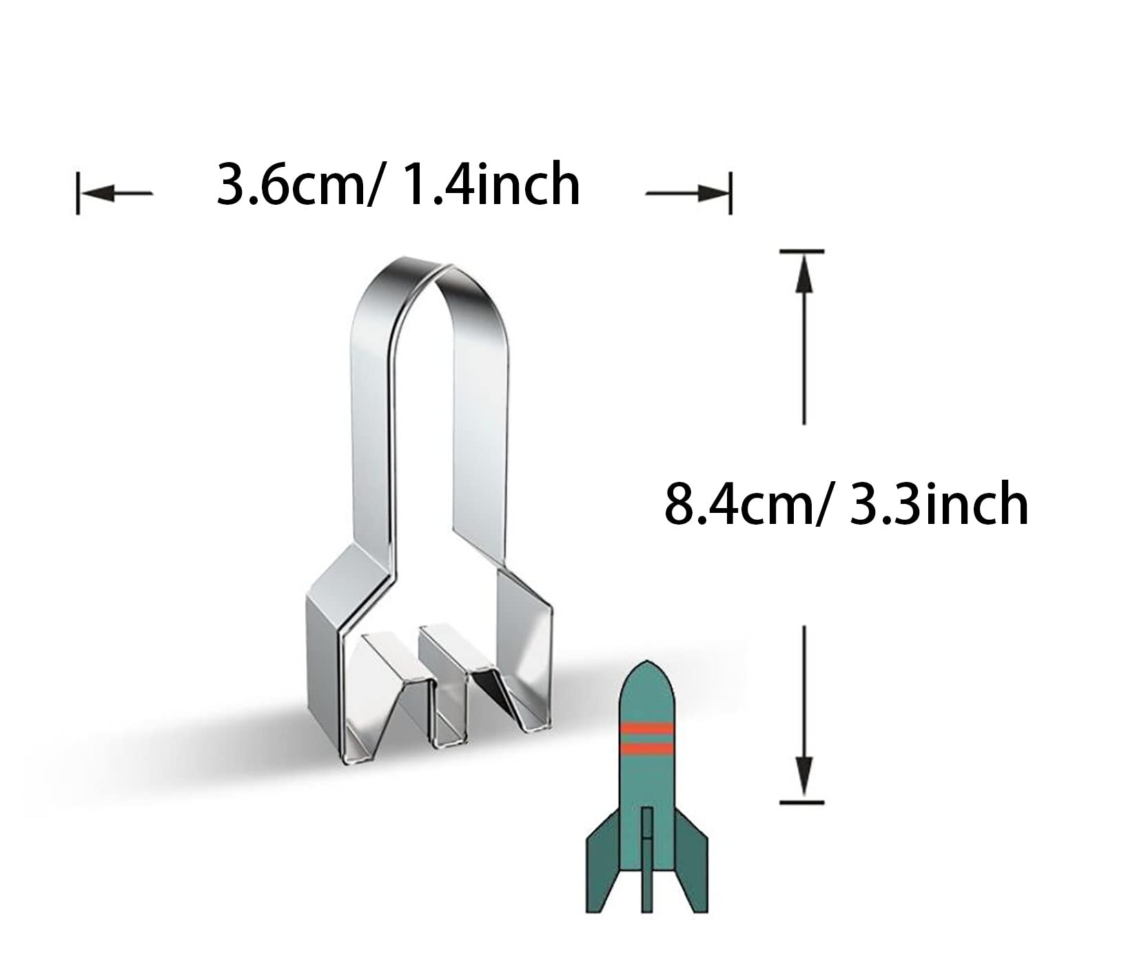 WJSYSHOP Military ICBM Missile Rocket Shape Cookie Cutter