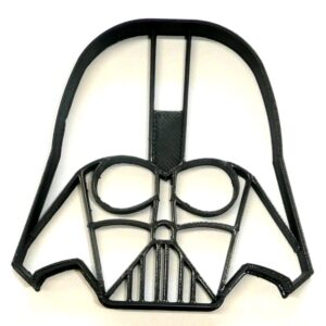 yng darth vader head helmet star wars movie character cookie cutter 3d printed made in usa pr4131 black