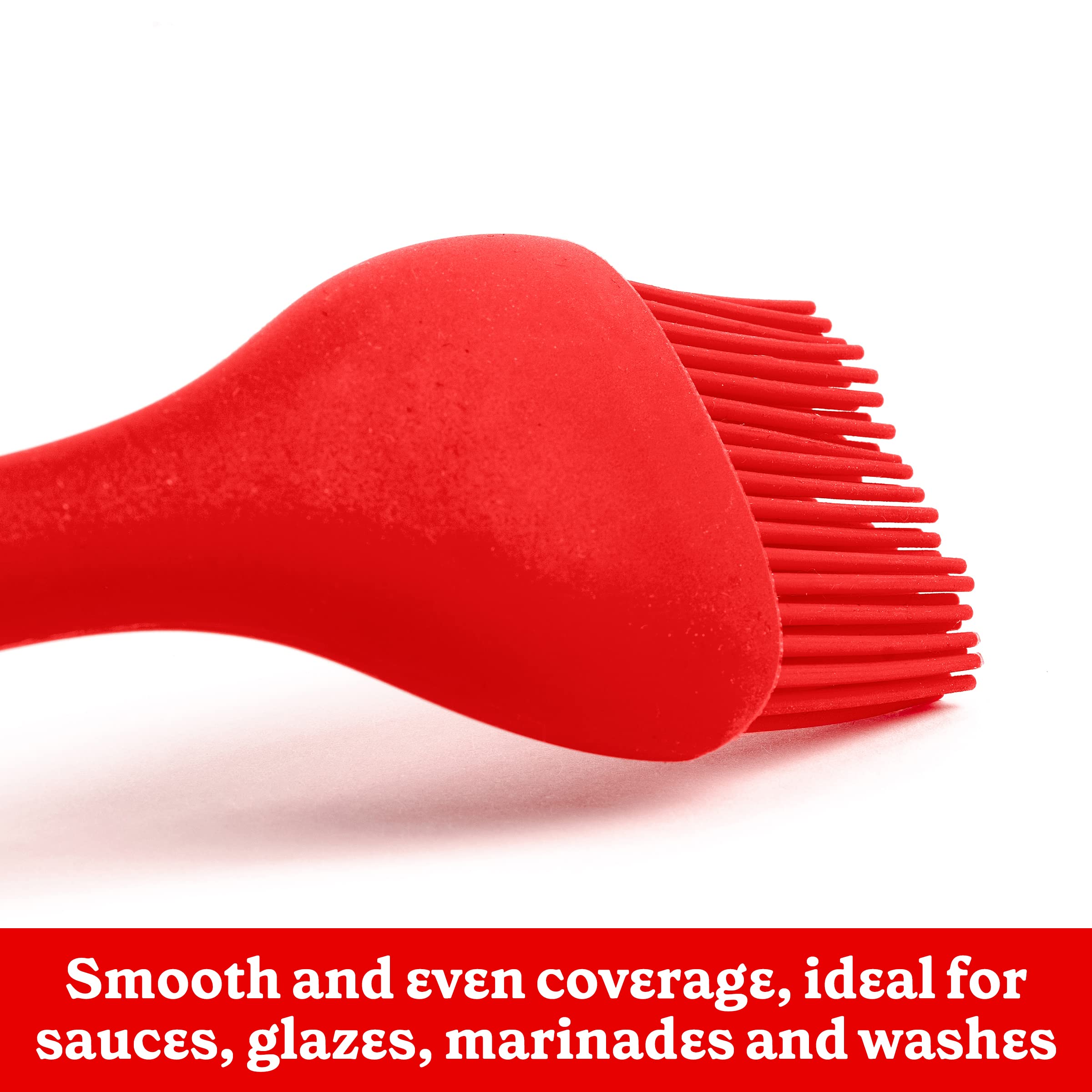 BETTY CROCKER Silicone 11 Inch Brush, Red