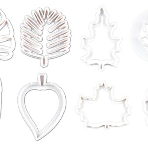 8 Pcs Leaf Cookie Cutters, Leaf Fondant Cutters Set Palm Leaves Maple Leaf Cutters Set for Cookie, Gum Paste, Sugarcraft Candy, Cake Decorating