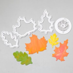 8 Pcs Leaf Cookie Cutters, Leaf Fondant Cutters Set Palm Leaves Maple Leaf Cutters Set for Cookie, Gum Paste, Sugarcraft Candy, Cake Decorating