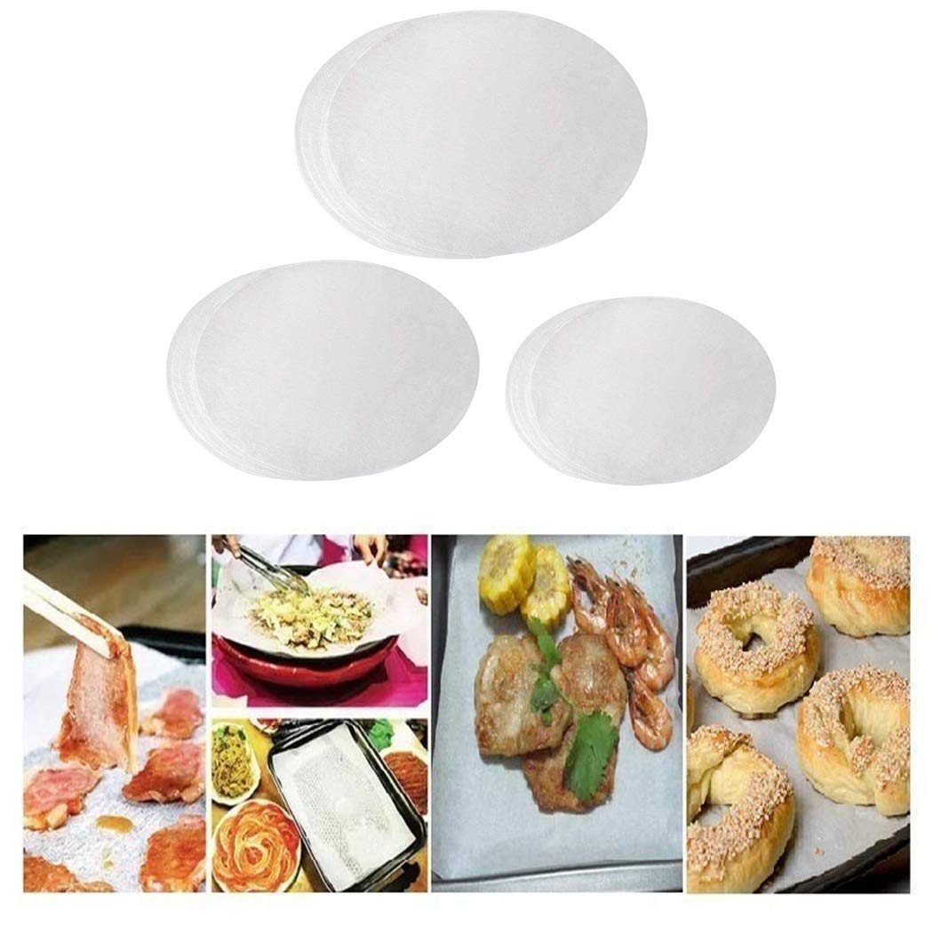 Parchment Paper Baking Circles Set - 4 inch, 7 inch, 9 inch Non-Stick Round Baking Paper.