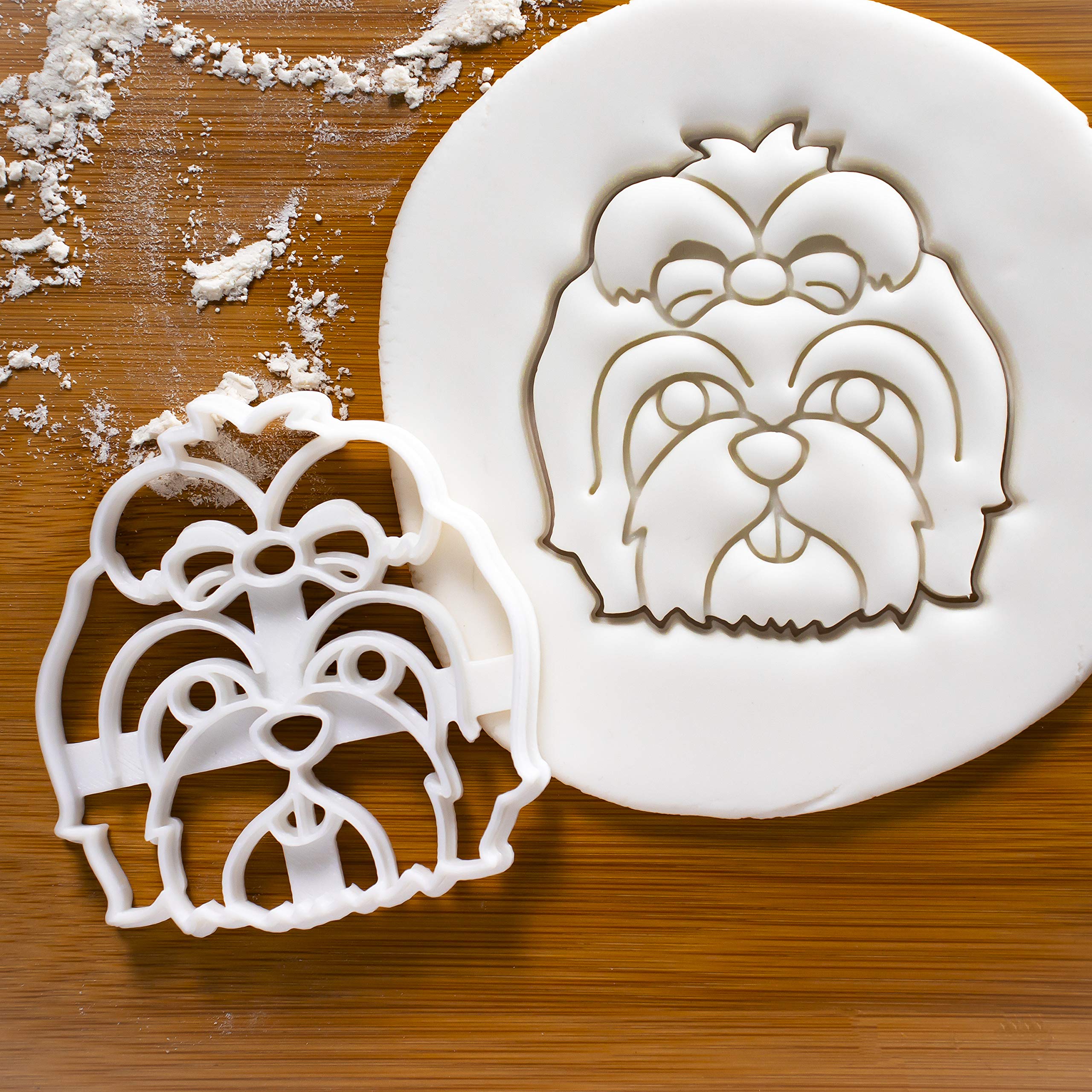 Set of 2 Shih Tzu cookie cutters (Designs: Body & Face), 2 pieces - Bakerlogy