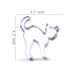 4.2 inch Scared Cat Cookie Cutter - Stainless Steel