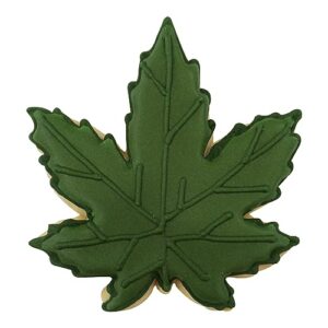 R & M International Hemp Leaves Set Cookie Cutter, Green