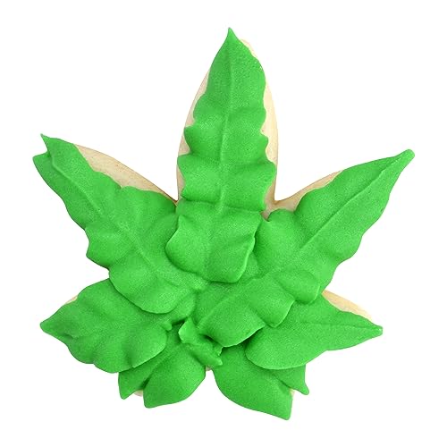 R & M International Hemp Leaves Set Cookie Cutter, Green