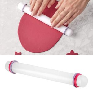 2 Pcs Adjustable Rolling Pin with Removable Rings Non Stick Fondant 9 Inch Rolling Pin for Dumpling Dough Roller Baking Dough Pizza Pie Pastries Pasta Cookies