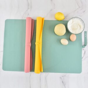 Silicone Baking Mats,Large Kneading Pad Kitchen Tool Kneading Pad Rolling Mat,Household Silicone Non-Stick Baking Mat Rolling Dough Pad Kitchen Baking Tools (Green)