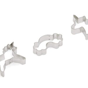 Fox Run Unicorn and Rainbow Cookie Cutters, Set of 3, Stainless Steel