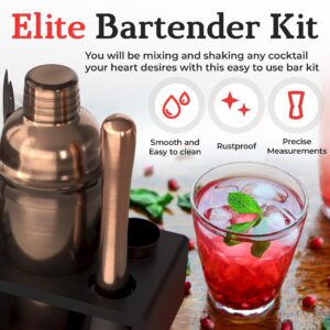 Highball & Chaser Cocktail Shaker Set: Bartender Kit for Home Bar Mixology Cocktail Bar Set Plus E-Book with 30 Recipes