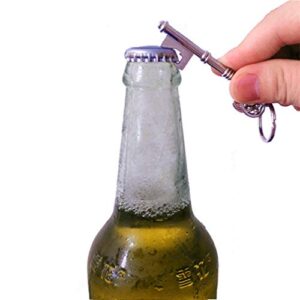 Toporchid Key Portable Bottle Opener Beer Bottle Can Opener Hangings Ring Keychain Tool(silver）