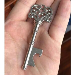 Toporchid Key Portable Bottle Opener Beer Bottle Can Opener Hangings Ring Keychain Tool(silver）