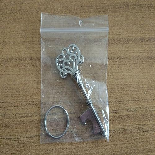 Toporchid Key Portable Bottle Opener Beer Bottle Can Opener Hangings Ring Keychain Tool(silver）