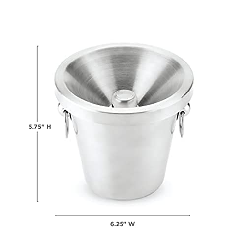 True Stainless Steel Spittoon for Wine, Whiskey, Cocktails, Alcohol Tasting Spit Cup – Savor, Set of 1, Silver Spitter