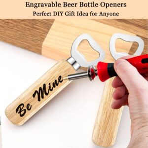 12Pcs Wood Bottle Openers, Bartender Bottle Openers, Engravable Beer Bottle Openers, Cider, Soft Drinks Bottle Opener for Home, Bar or Restaurant-Wood Handle Handheld