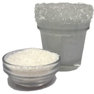 Snowy River Clear Cocktail Sugar - Kosher Certified Naturally Clear Cocktail Rimmer (4oz, Medium Crystal)