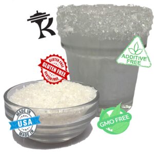 Snowy River Clear Cocktail Sugar - Kosher Certified Naturally Clear Cocktail Rimmer (4oz, Medium Crystal)