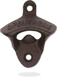 wall mounted bottle opener rustic farmhouse cast iron with screws by ipihsius - 1 pack (rust-1 pack)