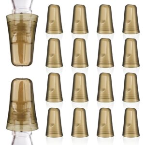 18 pieces translucent liquor pourer covers universal bottle pour dispenser liquor bottle cap covers liquor bottle covers bottle cover dust caps for home kitchen tools supplies