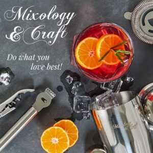 Mixology & Craft Bartender Kit - 15 Piece Set Including Cocktail Shaker and Bar Accessories, Perfect for Drink Mixing at Home, Plus Exclusive Recipe Cards