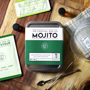 The Cocktail Box Co. Mojito Cocktail Kit - Premium Cocktail Kits - Make Hand Crafted Cocktails. Great Gifts for Him or Her Cocktail Lovers (1 Kit)