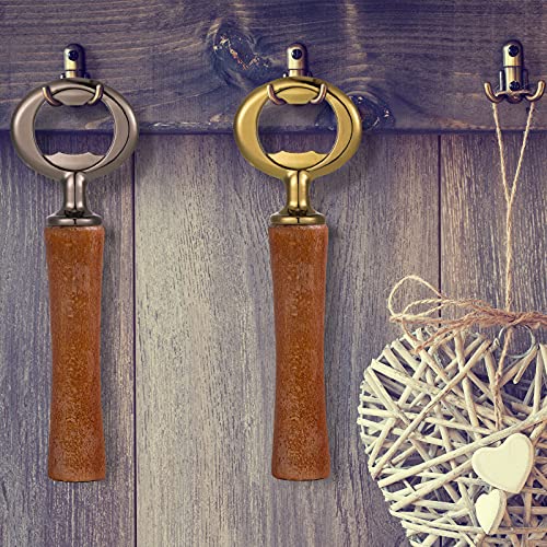 Metal Bottle Opener Blank Stainless Steel Flat Bottle Opener Inserts Kit Threaded Beer Opener Hardware for Valentine's Day Wedding Wine Party Wood Turning DIY Handmade Project Craft (5 Pieces)