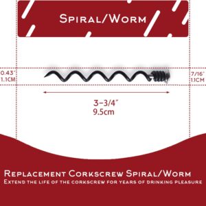 Best 5 Pack Replacement Corkscrew Spiral/Worm for KAYCROWN and BestUtensils Wine Opener