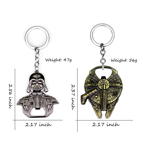 Darth Vader Bottle Opener - Star Wars Bottle Opener - Star Wars Keychain Manual Alloy Bottle Opener For Men 2PCS