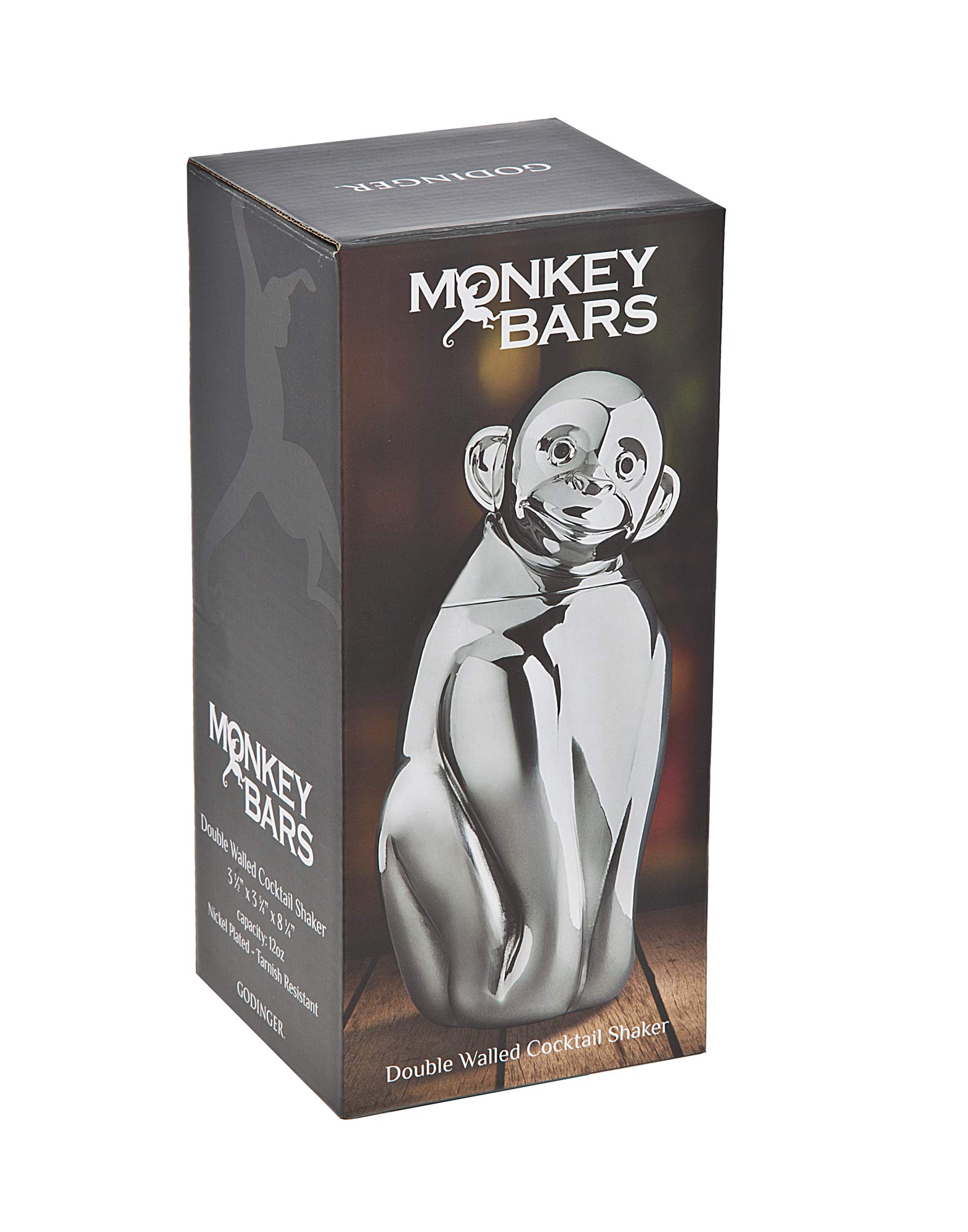 Double Walled Cocktail Shaker Monkey by Godinger – 12 oz