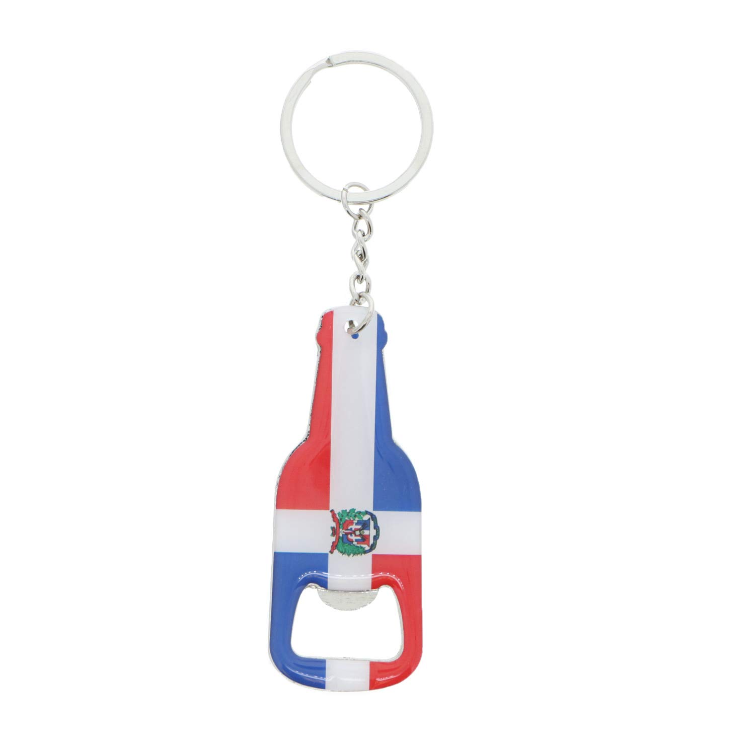 Dominican Republic Beer Bottle Opener Keychain - Beer Bottle Shape