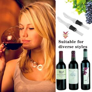 2 Pack Portable Wine Aerator Pourer Spout,Premium Red Wine Air Aerator Prevents Drips & Spills,Suitable for Most Wine Bottles