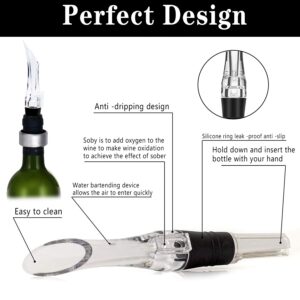 2 Pack Portable Wine Aerator Pourer Spout,Premium Red Wine Air Aerator Prevents Drips & Spills,Suitable for Most Wine Bottles