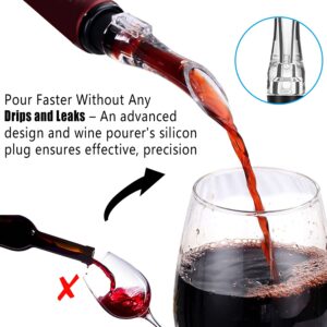 2 Pack Portable Wine Aerator Pourer Spout,Premium Red Wine Air Aerator Prevents Drips & Spills,Suitable for Most Wine Bottles