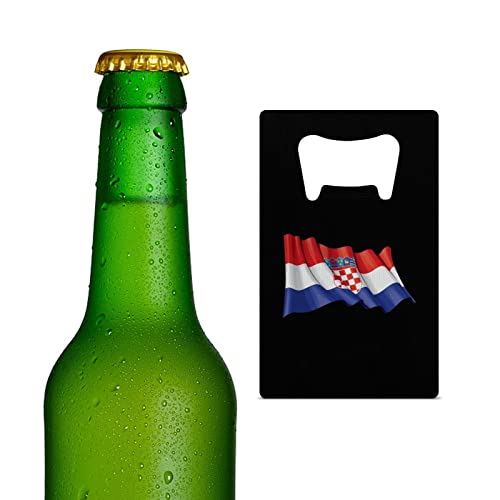 Croatia Flag Credit Card Bottle Opener Stainless Steel Flat Beer Wine Bottle Opener for Party Wedding Favor