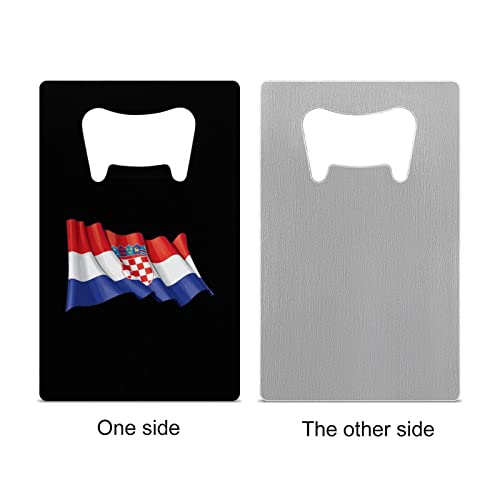 Croatia Flag Credit Card Bottle Opener Stainless Steel Flat Beer Wine Bottle Opener for Party Wedding Favor