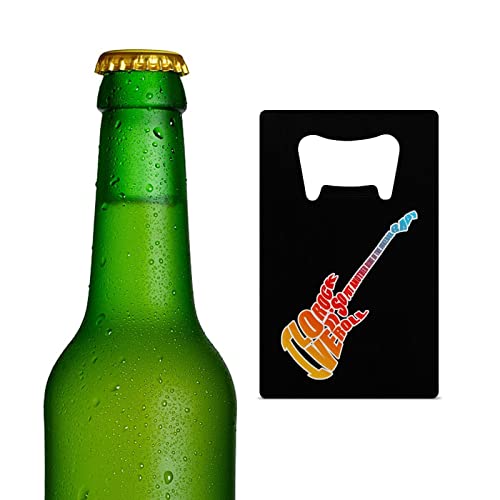 Rock N' Roll Guitar Credit Card Bottle Opener Stainless Steel Flat Beer Wine Bottle Opener for Party Wedding Favor