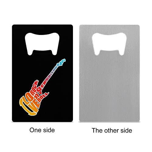 Rock N' Roll Guitar Credit Card Bottle Opener Stainless Steel Flat Beer Wine Bottle Opener for Party Wedding Favor