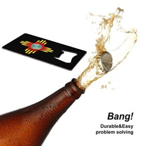 Zia Sun - Zia Pueblo - New Mexico Credit Card Bottle Opener Stainless Steel Flat Beer Wine Bottle Opener for Party Wedding Favor