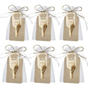 Bodosac 30 Pcs Rustic Vintage Beer Key Bottle Opener with Card Tag and Sheer Bag for Beer Wedding Party Favors