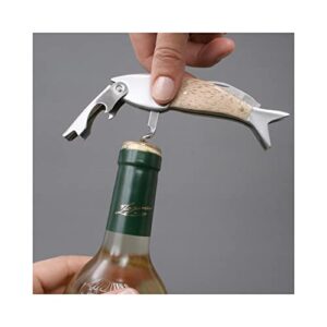 Kikkerland Lightwood Fish Corkscrew